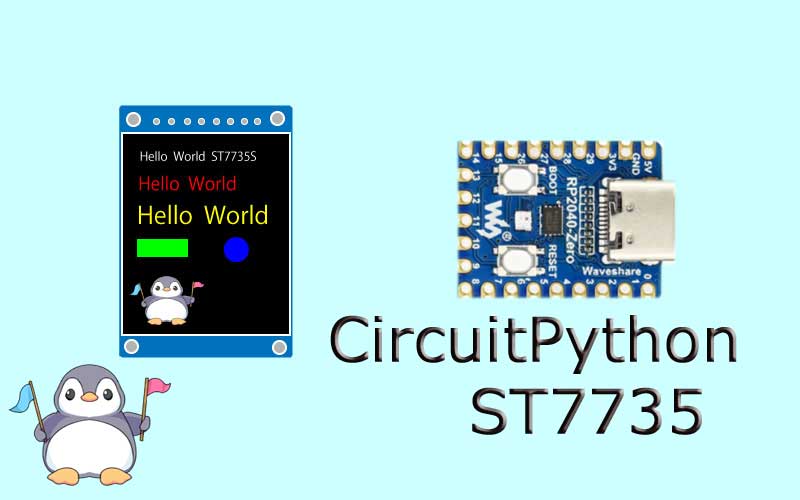 RP2040-ZeroでST7735液晶に文字・図形・BMP画像を表示 | 電子工作 プログラム